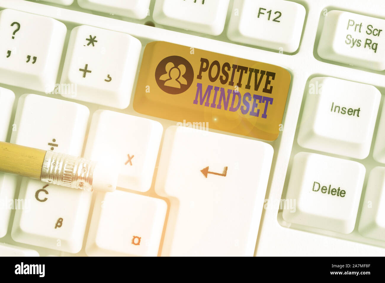 Text sign showing Positive Mindset. Business photo showcasing mental ...