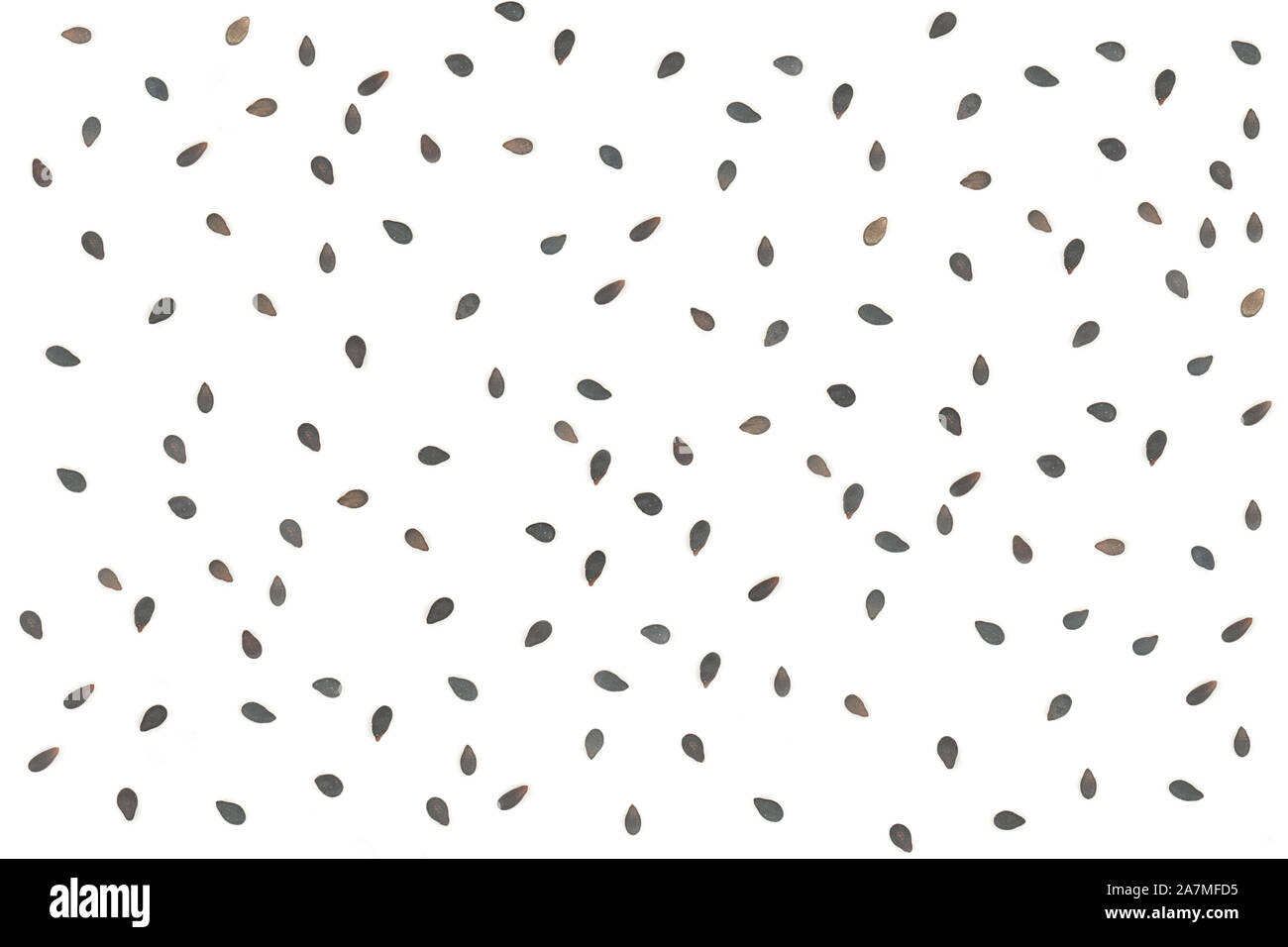 Background scattered black sesame seeds on white background Stock Photo ...