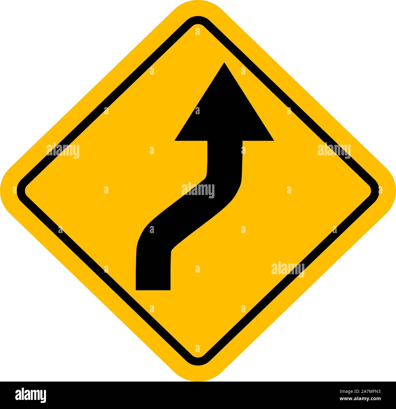 Reverse curve traffic sign vector background.Perfect for sign,symbol ...