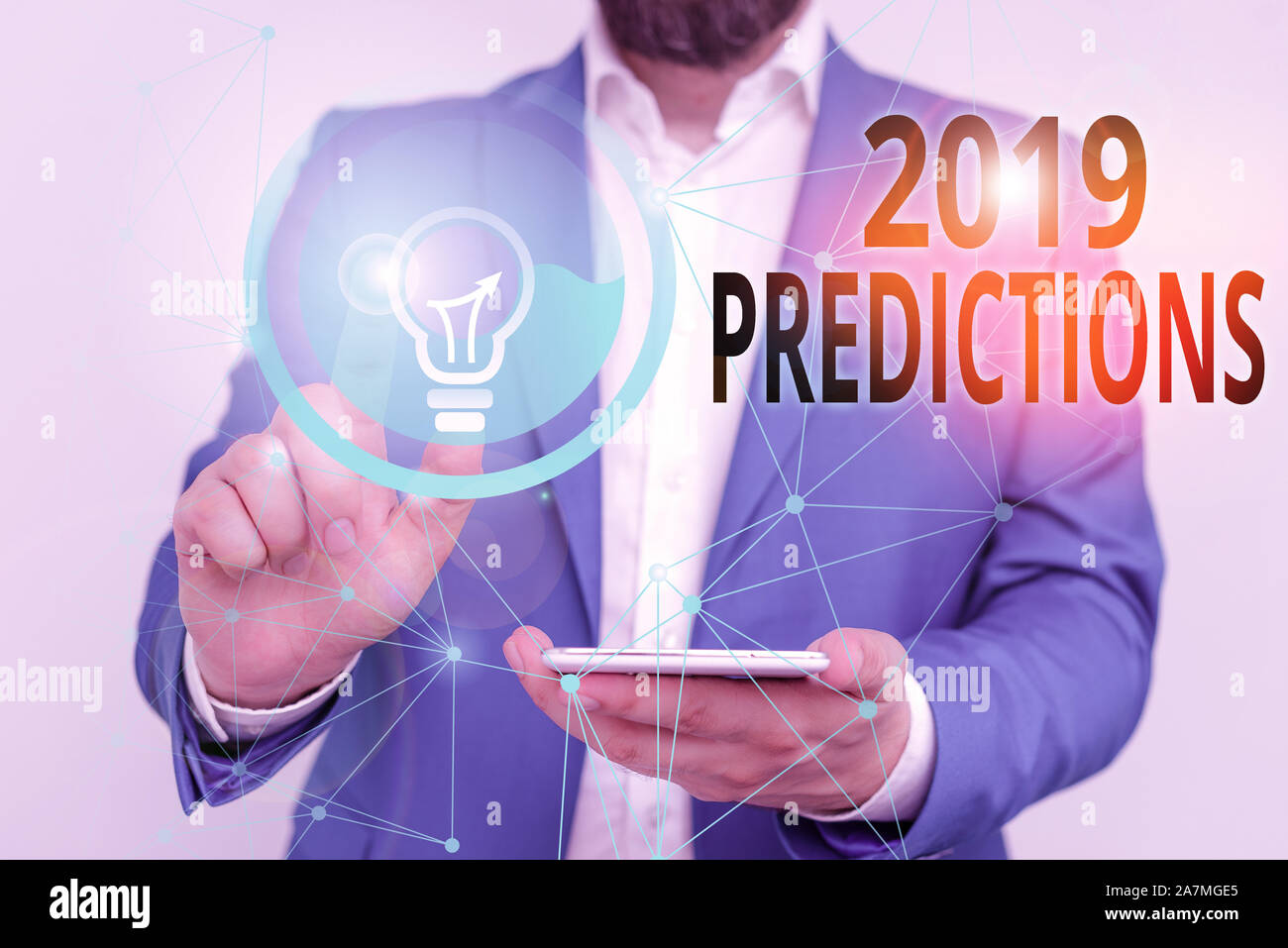 Writing note showing 2019 Predictions. Business concept for statement about what you think will ...