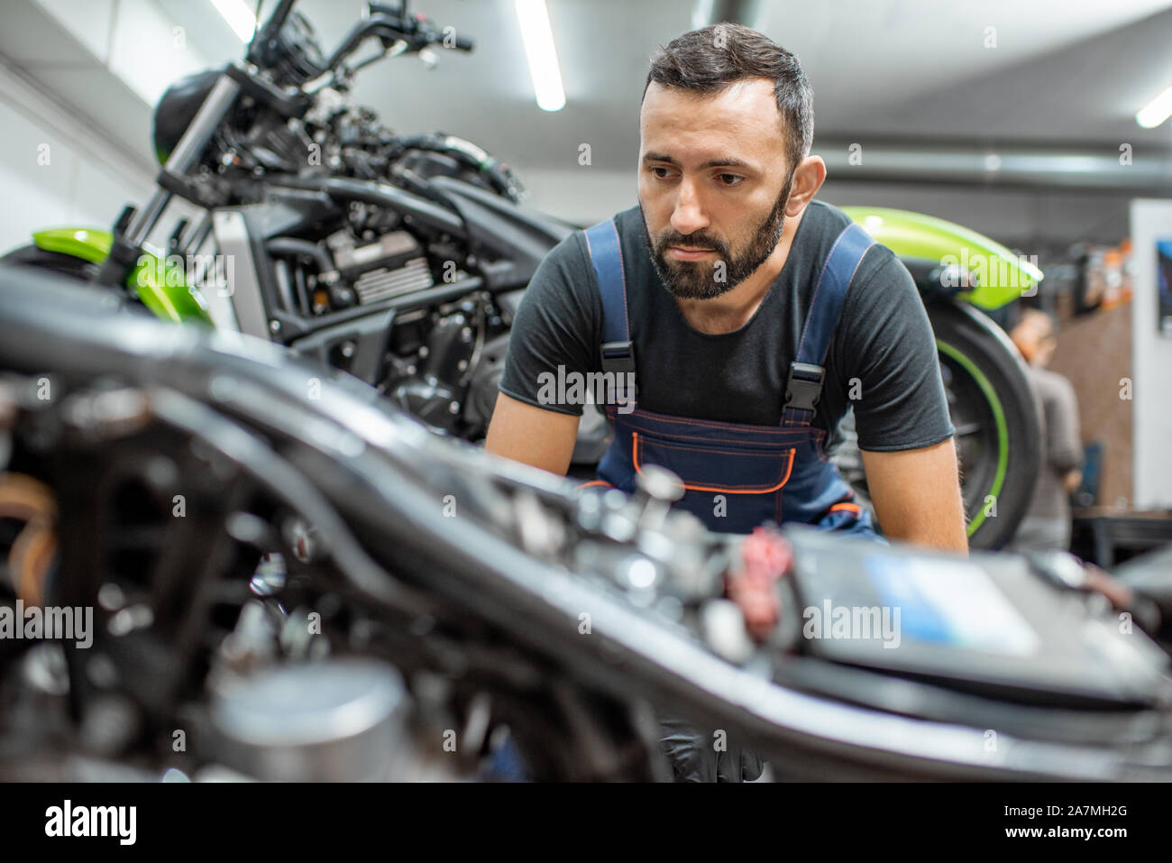 Bearded biker hi-res stock photography and images - Alamy