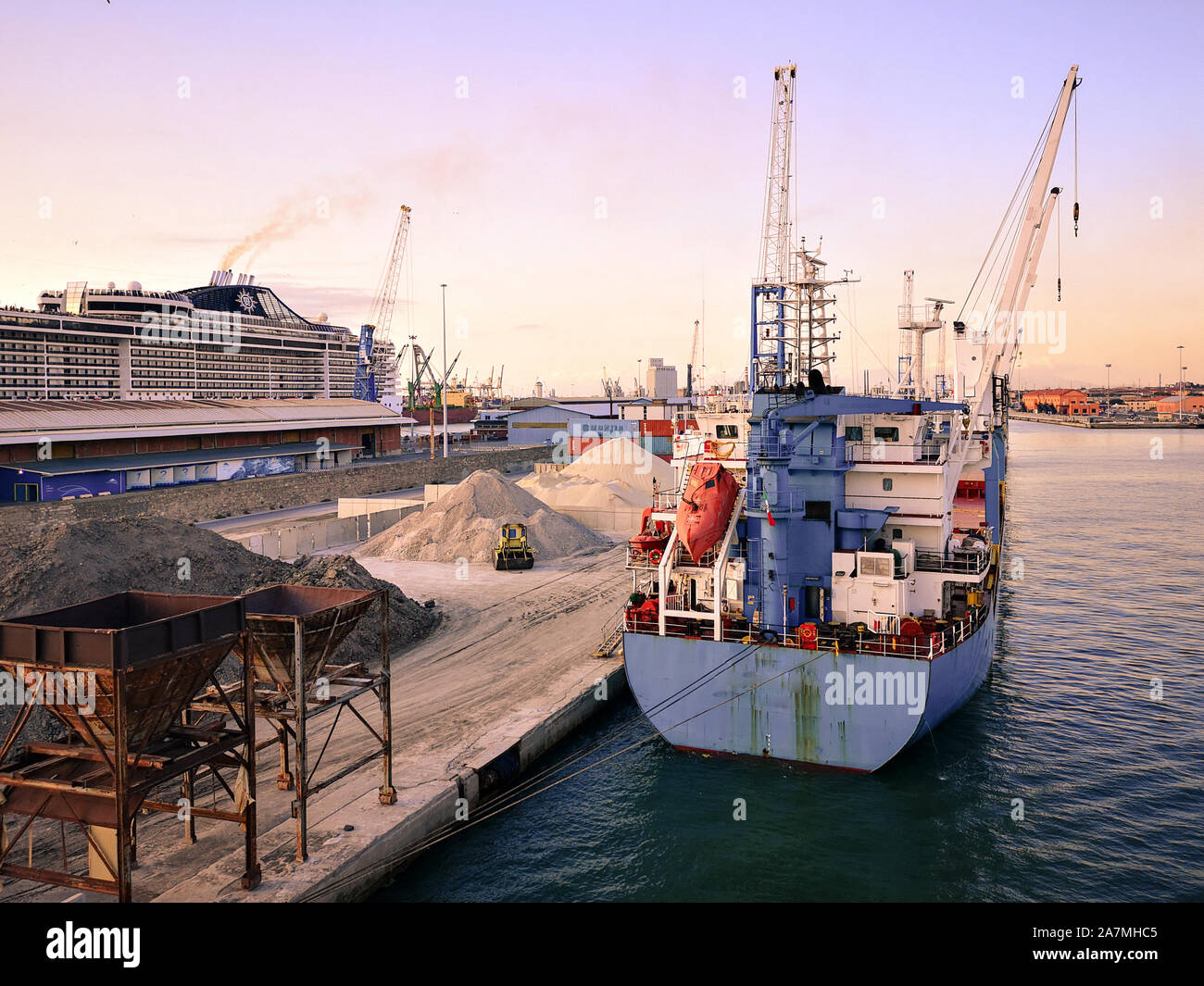 Shipyard for the construction of a new dock for the mooring of ships ...