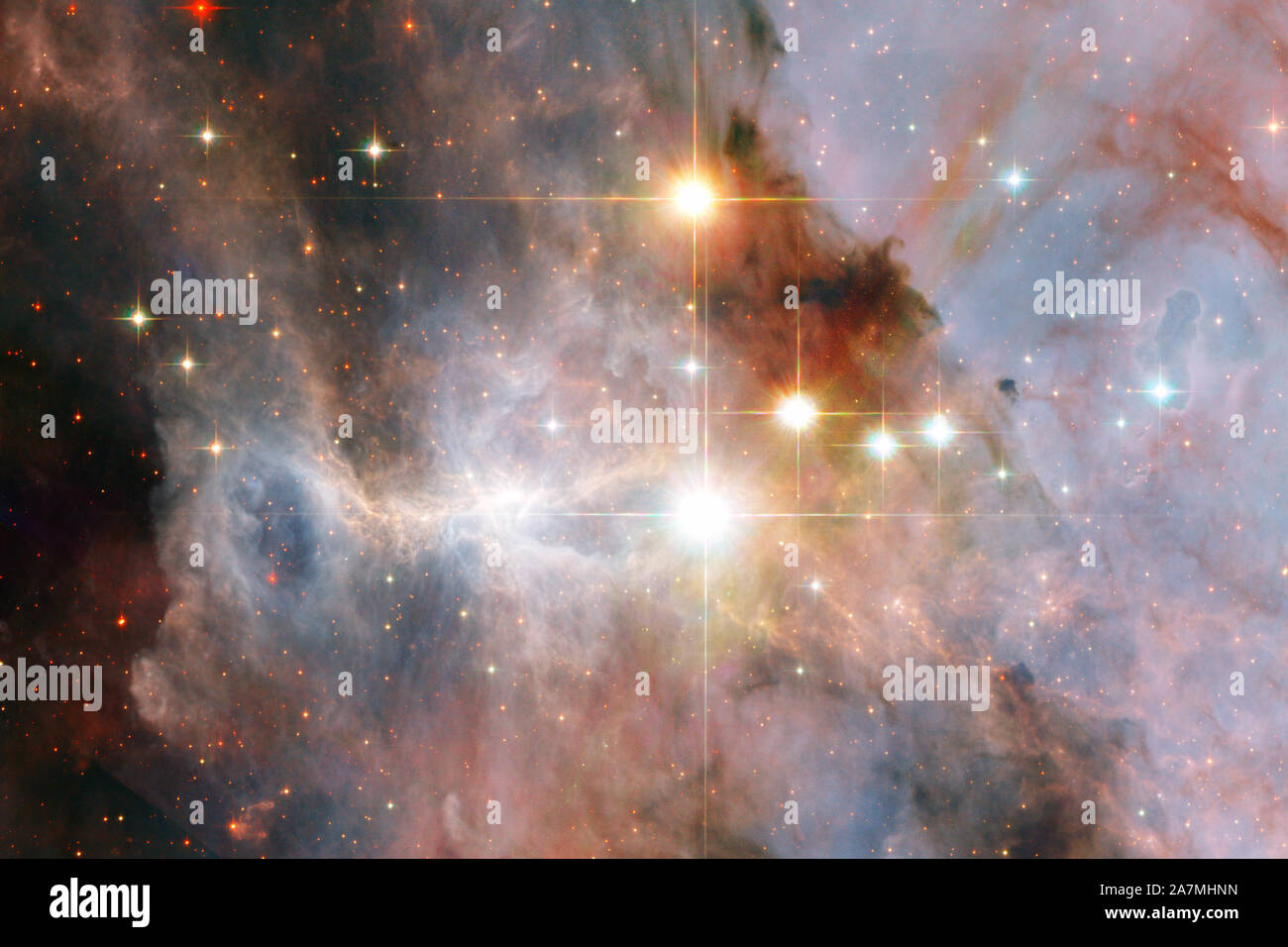 Awesome beauty of starfield somewhere in deep space. Elements of this ...