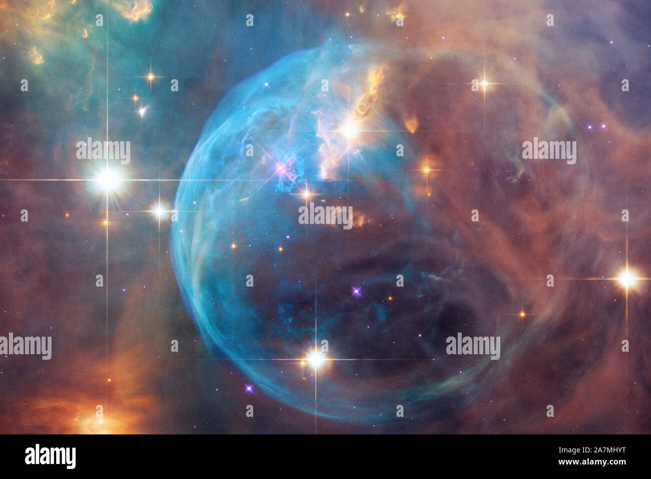 Beauty of endless cosmos. Science fiction wallpaper. Elements of this ...