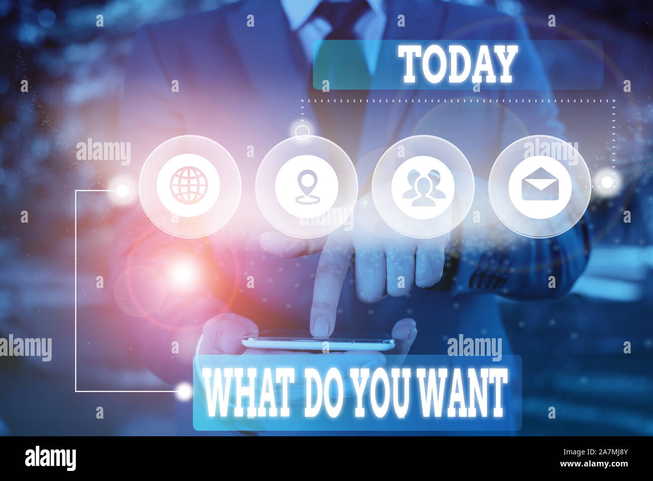 Text sign showing What Do You Want. Business photo showcasing used for ...