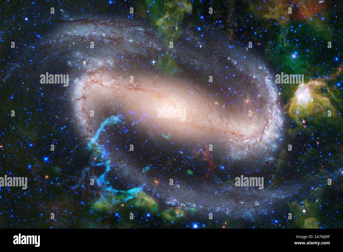 Nebula an interstellar cloud of stars dust. Deep space image. Elements ...