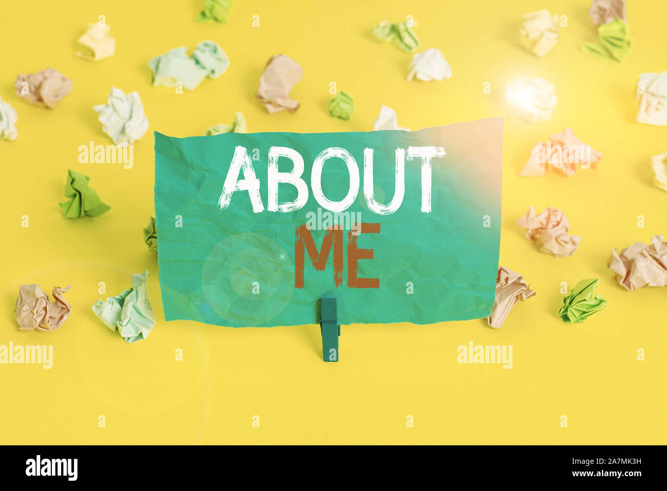 Conceptual hand writing showing About Me. Concept meaning telling ...