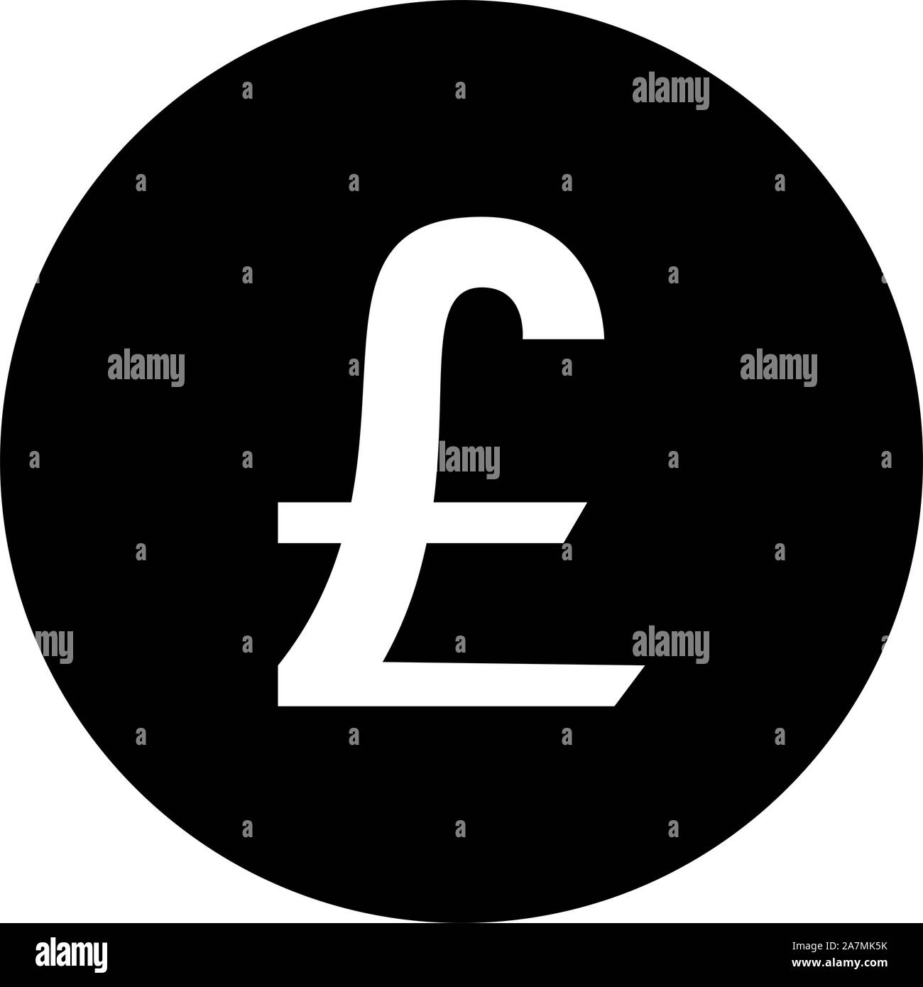 British pound vector icon illustration. Black, white Stock Vector Image ...