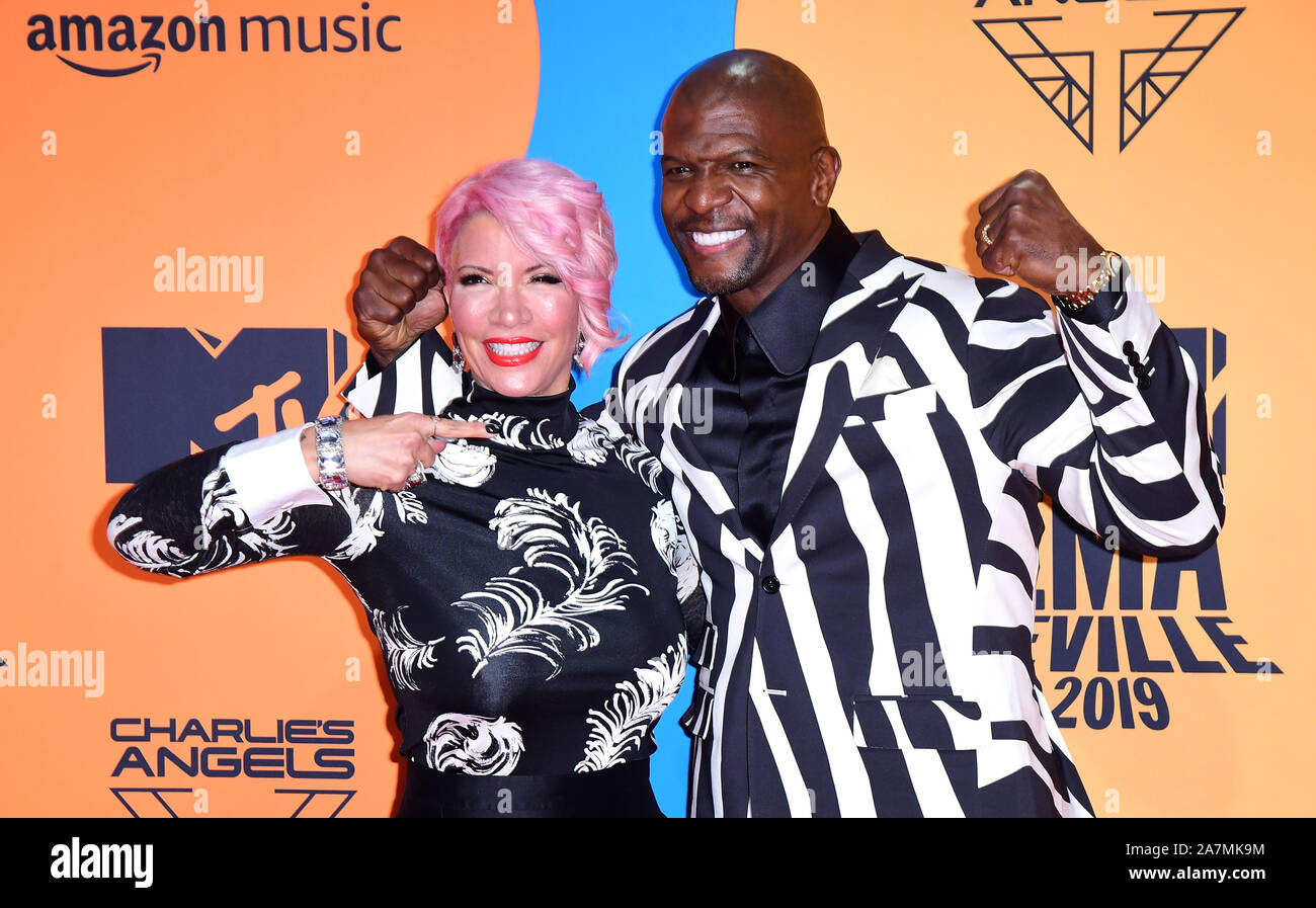 Rebecca King-Crews and Terry Crews attending the MTV Europe Music ...