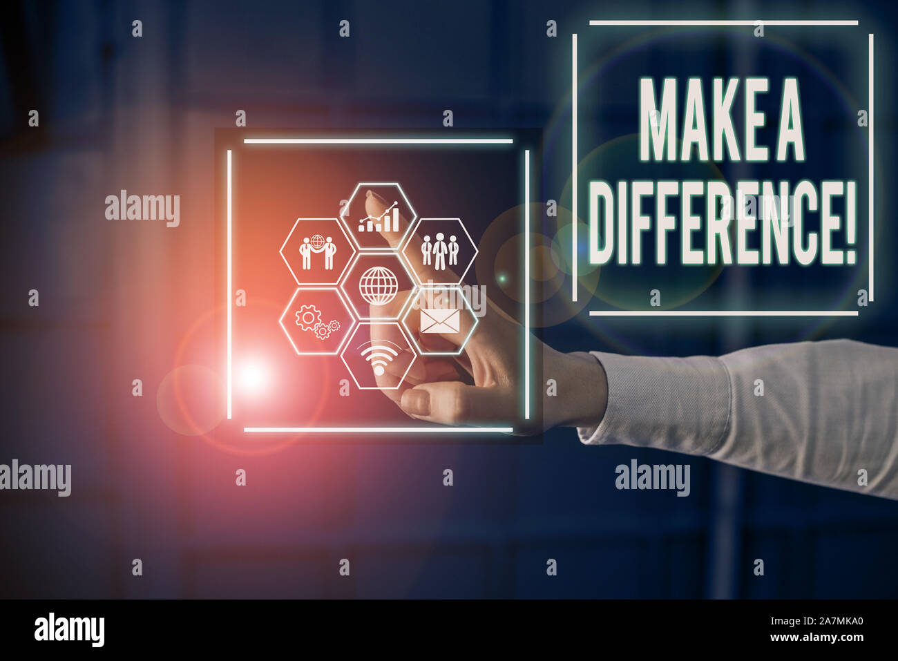 Conceptual hand writing showing Make A Difference. Concept meaning have ...