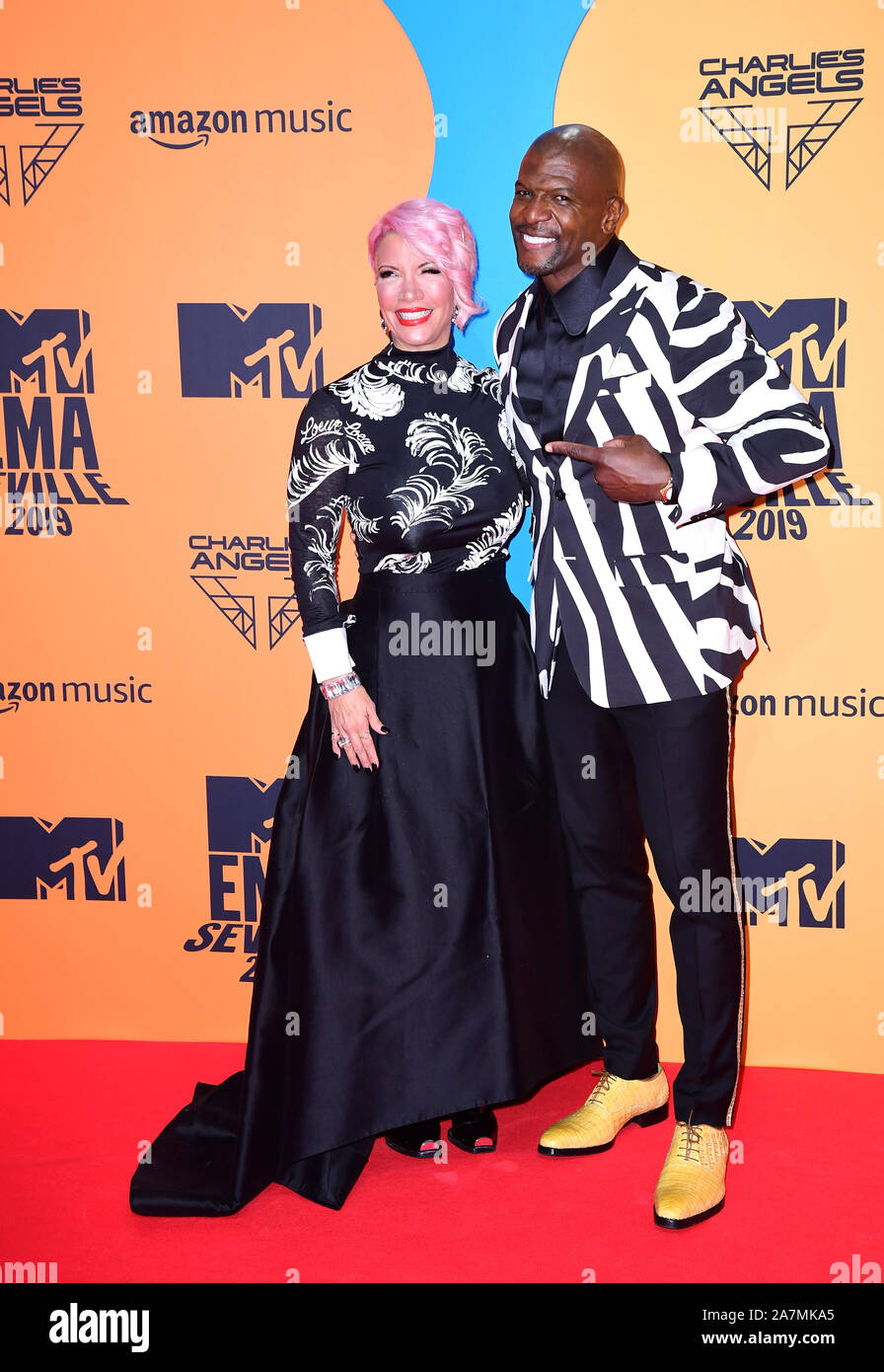 Rebecca King-Crews and Terry Crews attending the MTV Europe Music ...