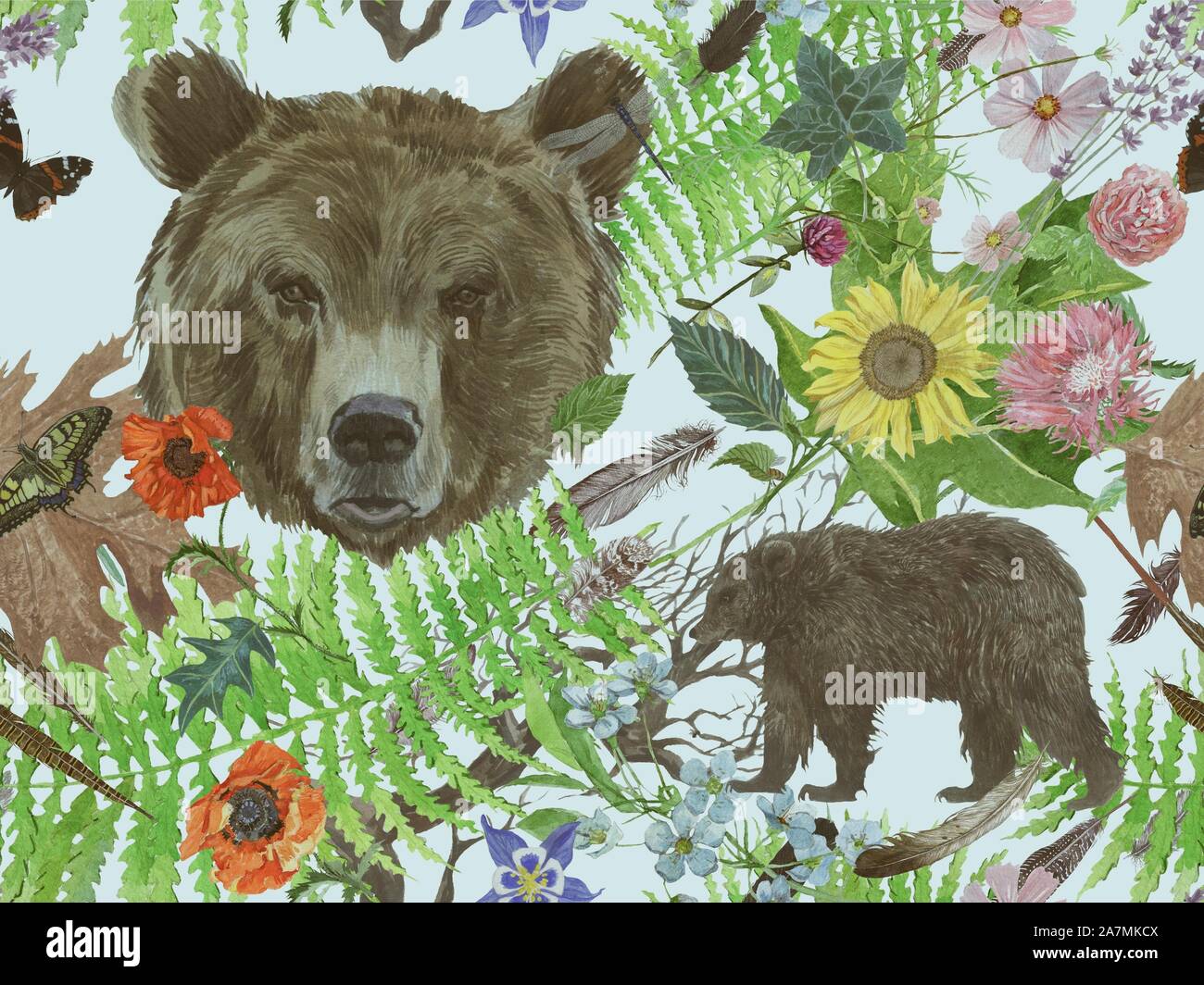 Vintage bear drawing hi-res stock photography and images - Alamy