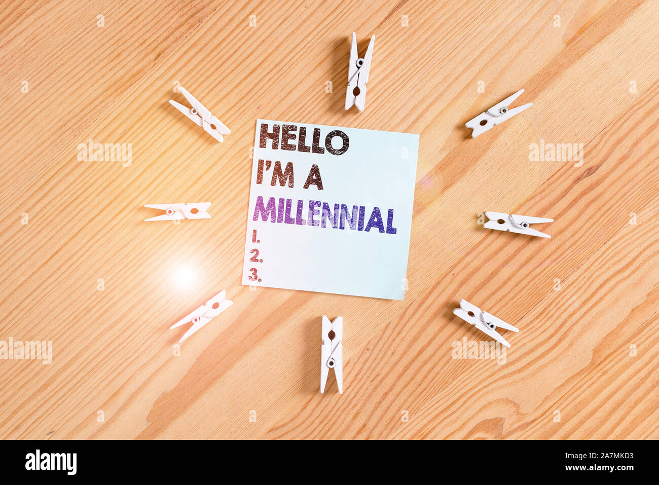 Word writing text Hello I M A Millennial. Business photo showcasing ...