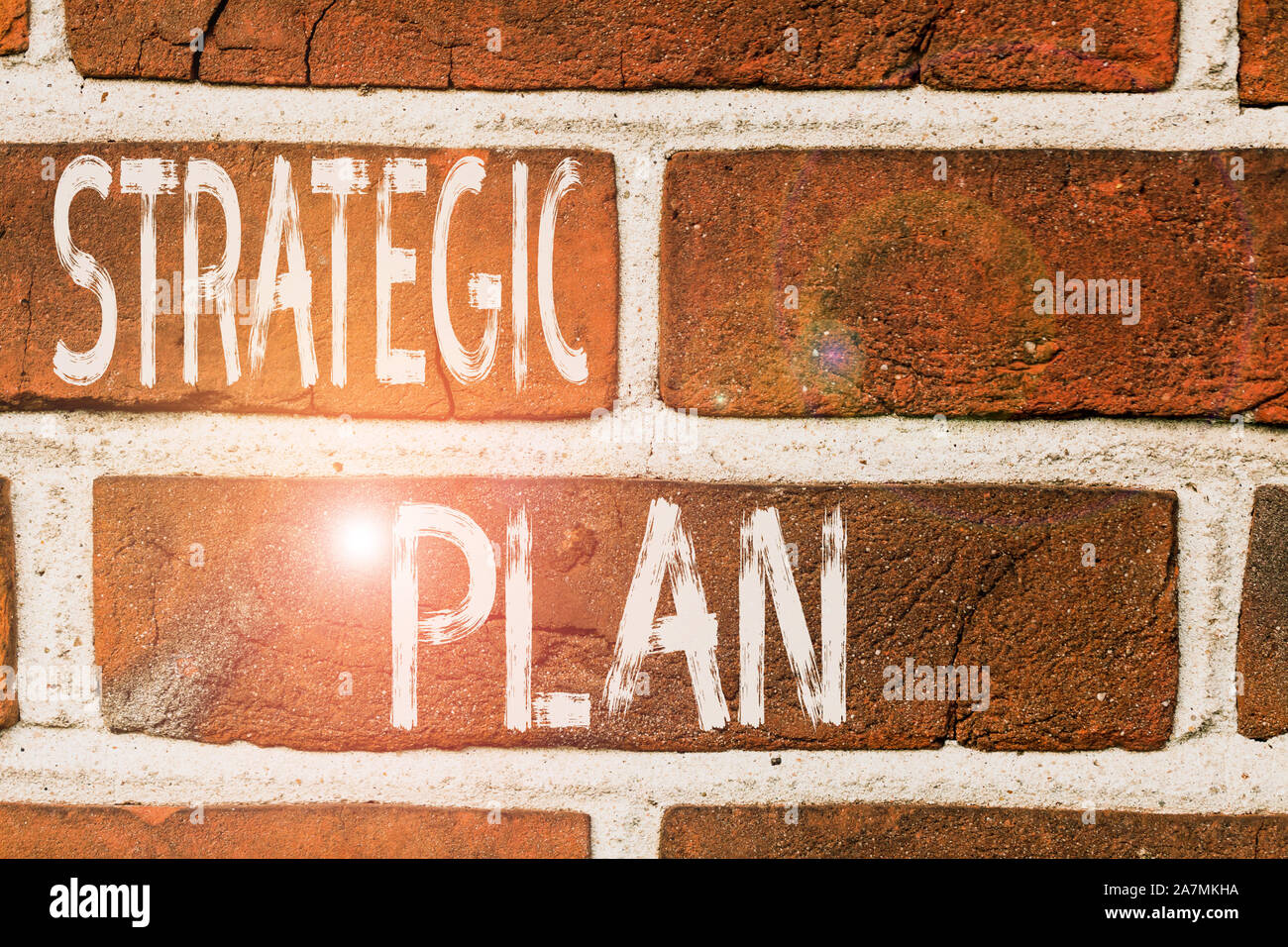 Writing note showing Strategic Plan. Business concept for a systematic ...