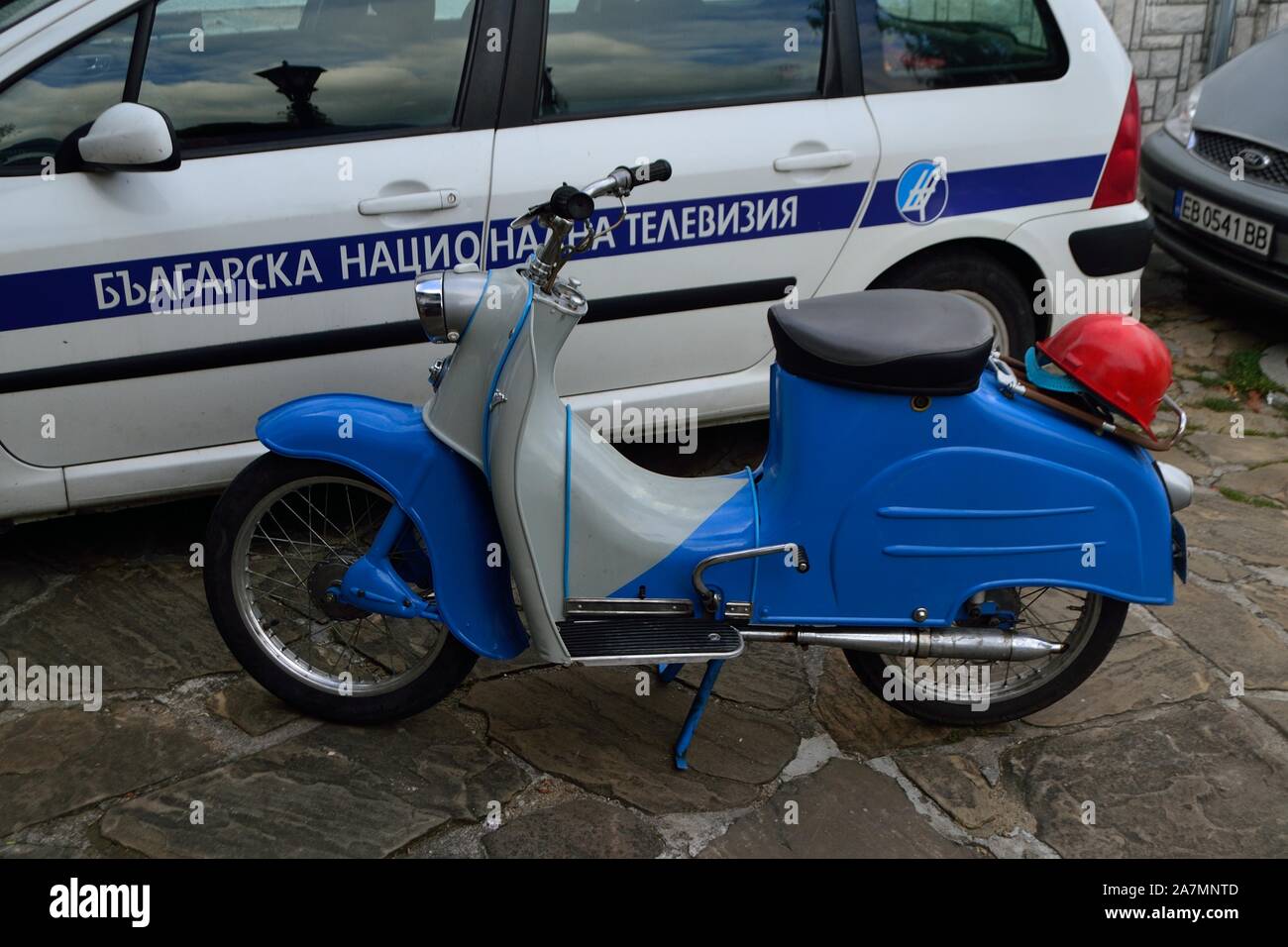 motorcycle soviet era in TRYAVNA Balkans- BULGARIA Stock Photo - Alamy