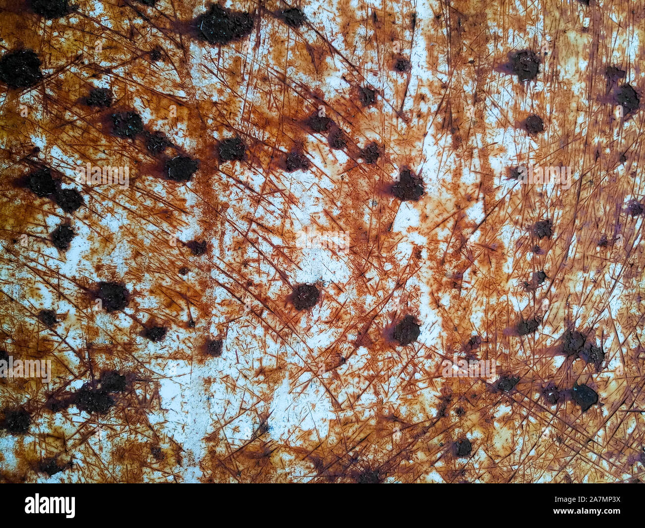 Texture of old shabby rusty metal surface. Cracks, scrapes and of ...