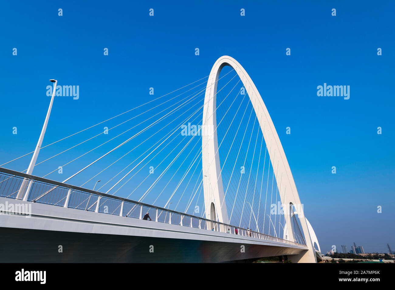 The view of Xinshougang Bridge, which is recently opened to the public ...