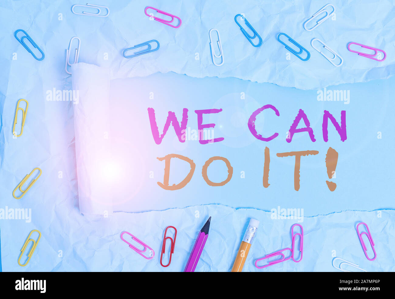 Conceptual hand writing showing We Can Do It. Concept meaning see ...