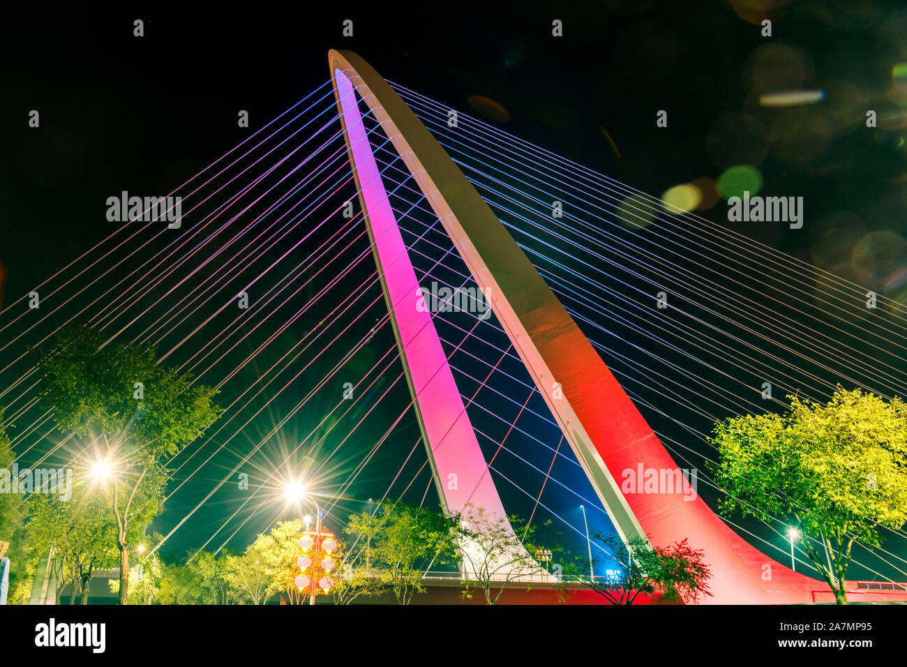 The view of Xinshougang Bridge, which is recently opened to the public ...