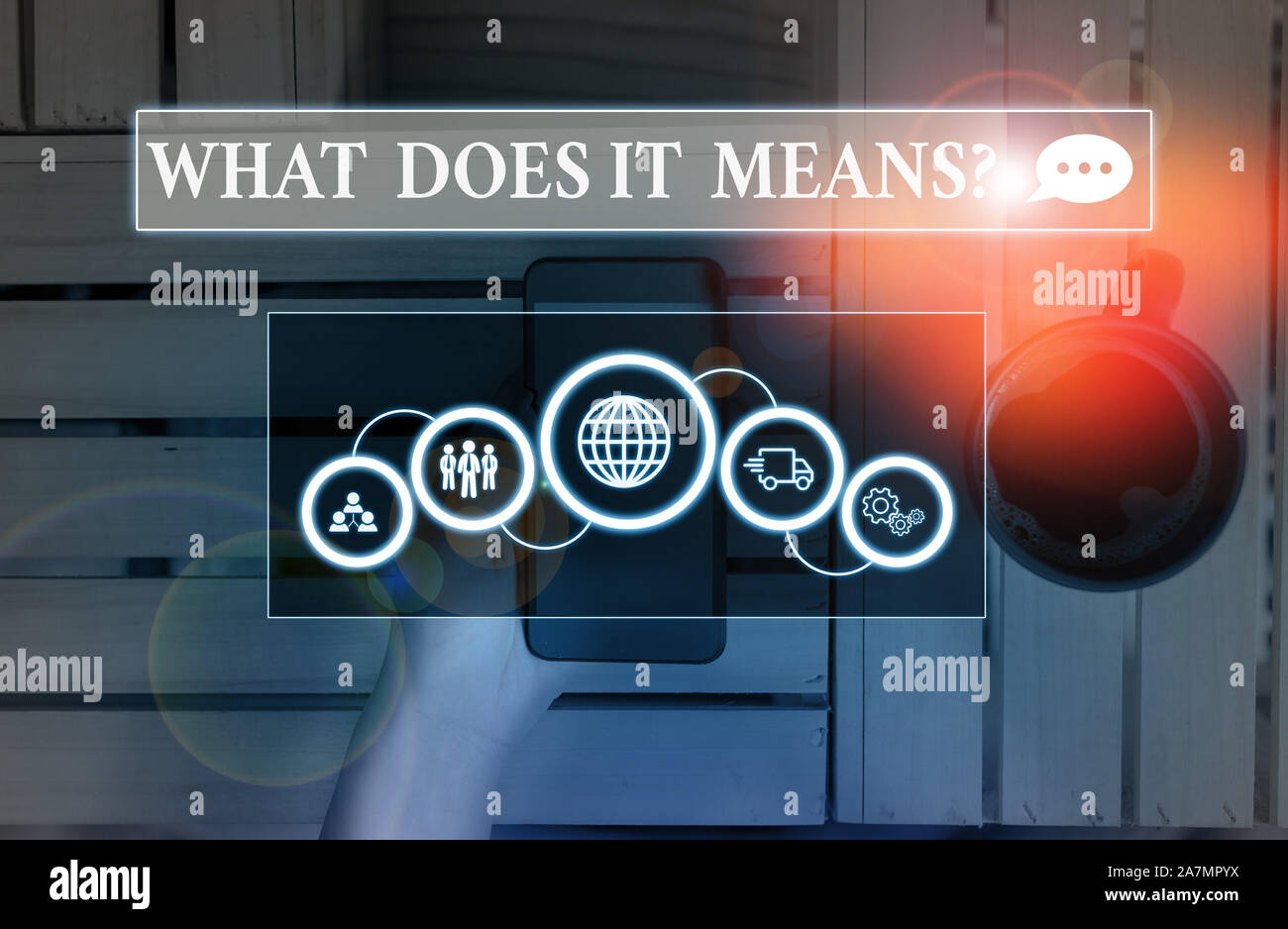 Handwriting text What Does It Means Question. Conceptual photo asking ...