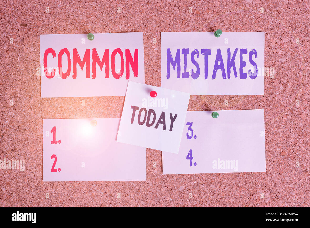 Text sign showing Common Mistakes. Business photo text actions that are ...