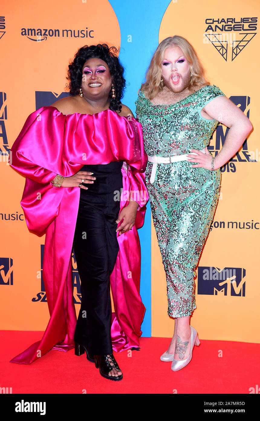 Mahatma Khandi and Grace Shush attending the MTV Europe Music Awards ...