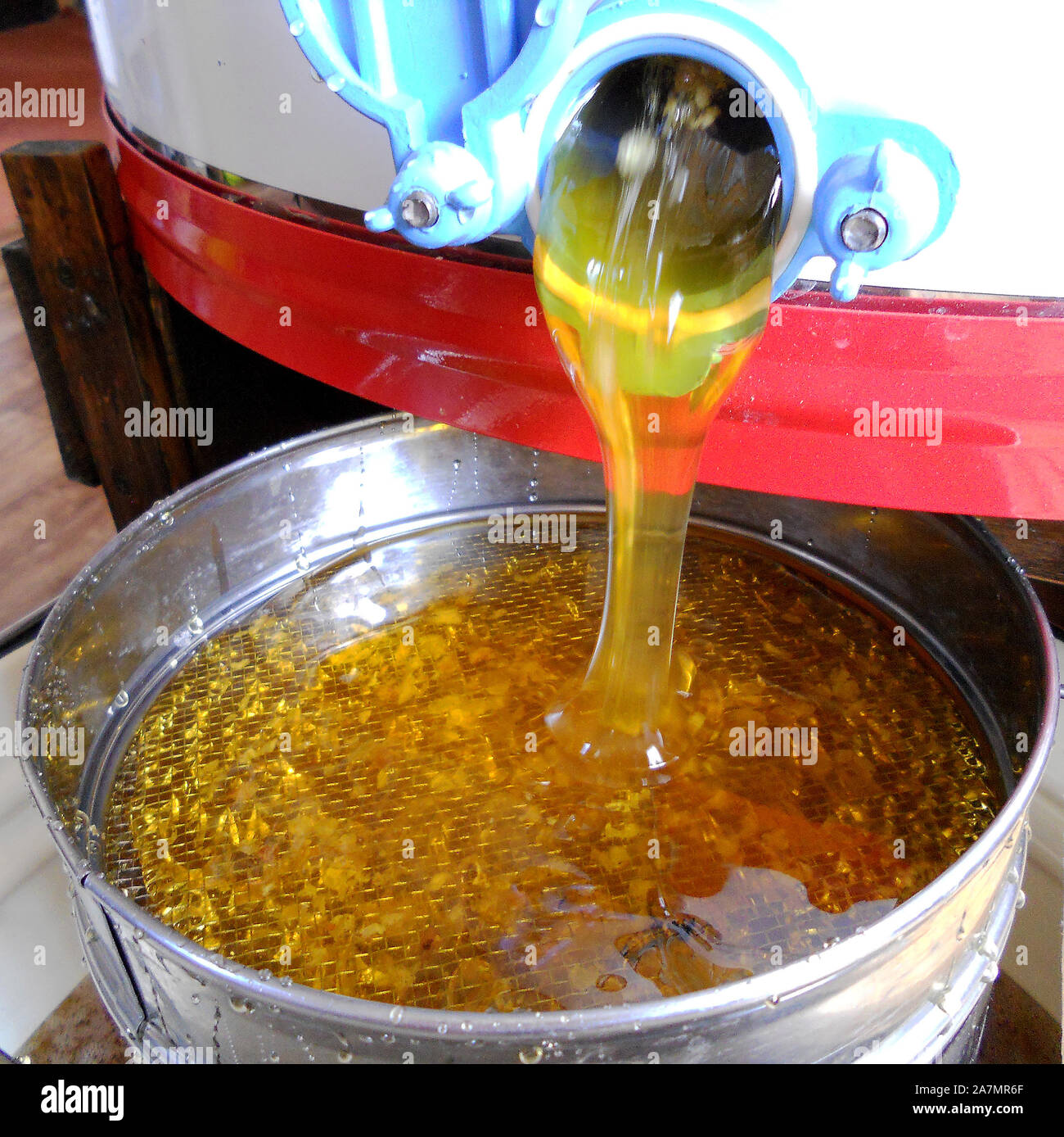 Background texture, dropping drops of sweet honey, nectar in mead ...