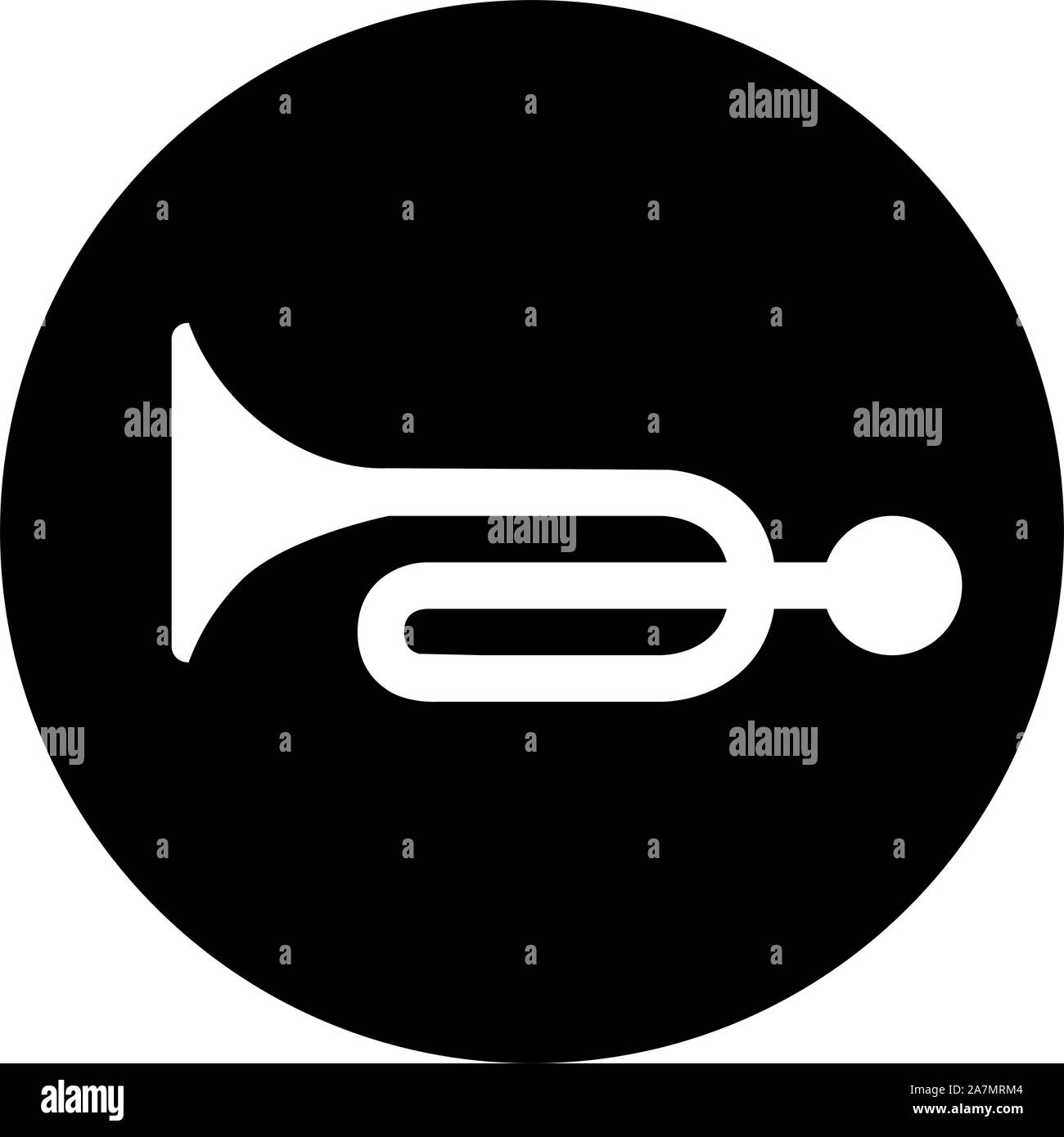 Sound horn vector illustration. Traffic safety caution sign Stock ...