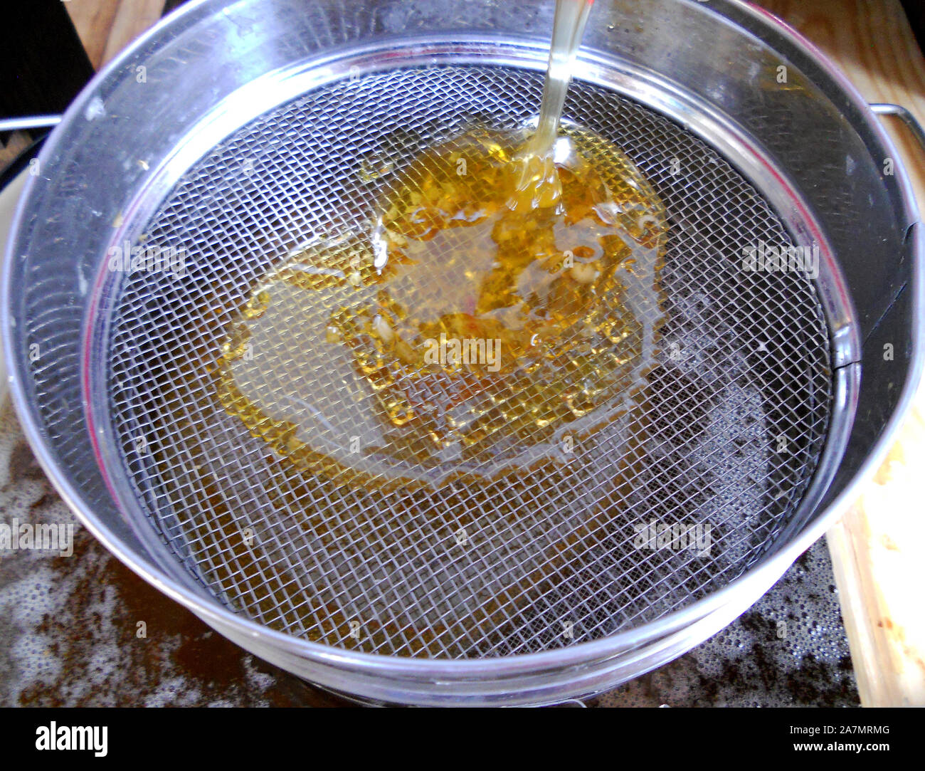 Background texture, dropping drops of sweet honey, nectar in mead ...