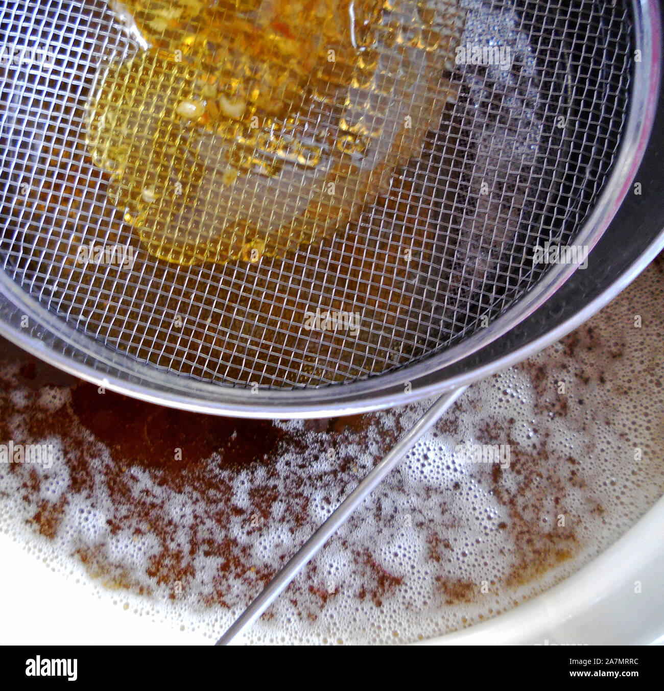 Background texture, dropping drops of sweet honey, nectar in mead ...