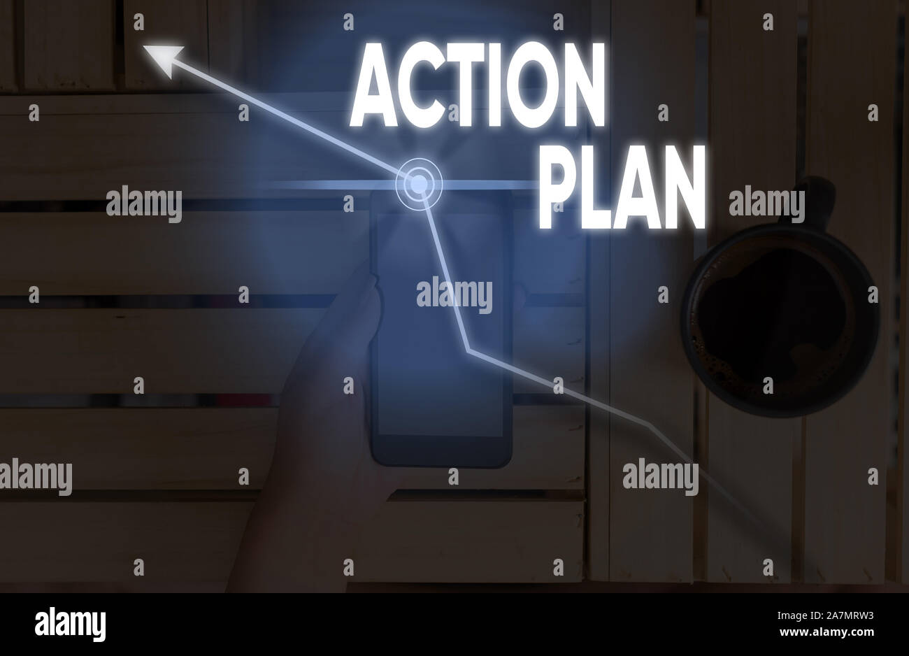 Writing note showing Action Plan. Business concept for detailed plan ...