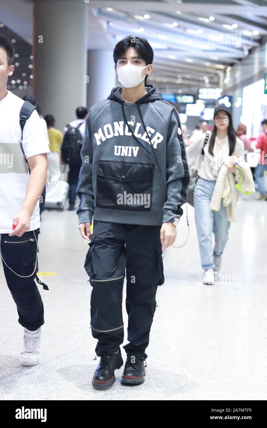 Chinese actor and singer Hou Minghao or Neo Hou shows up at the Beijing ...