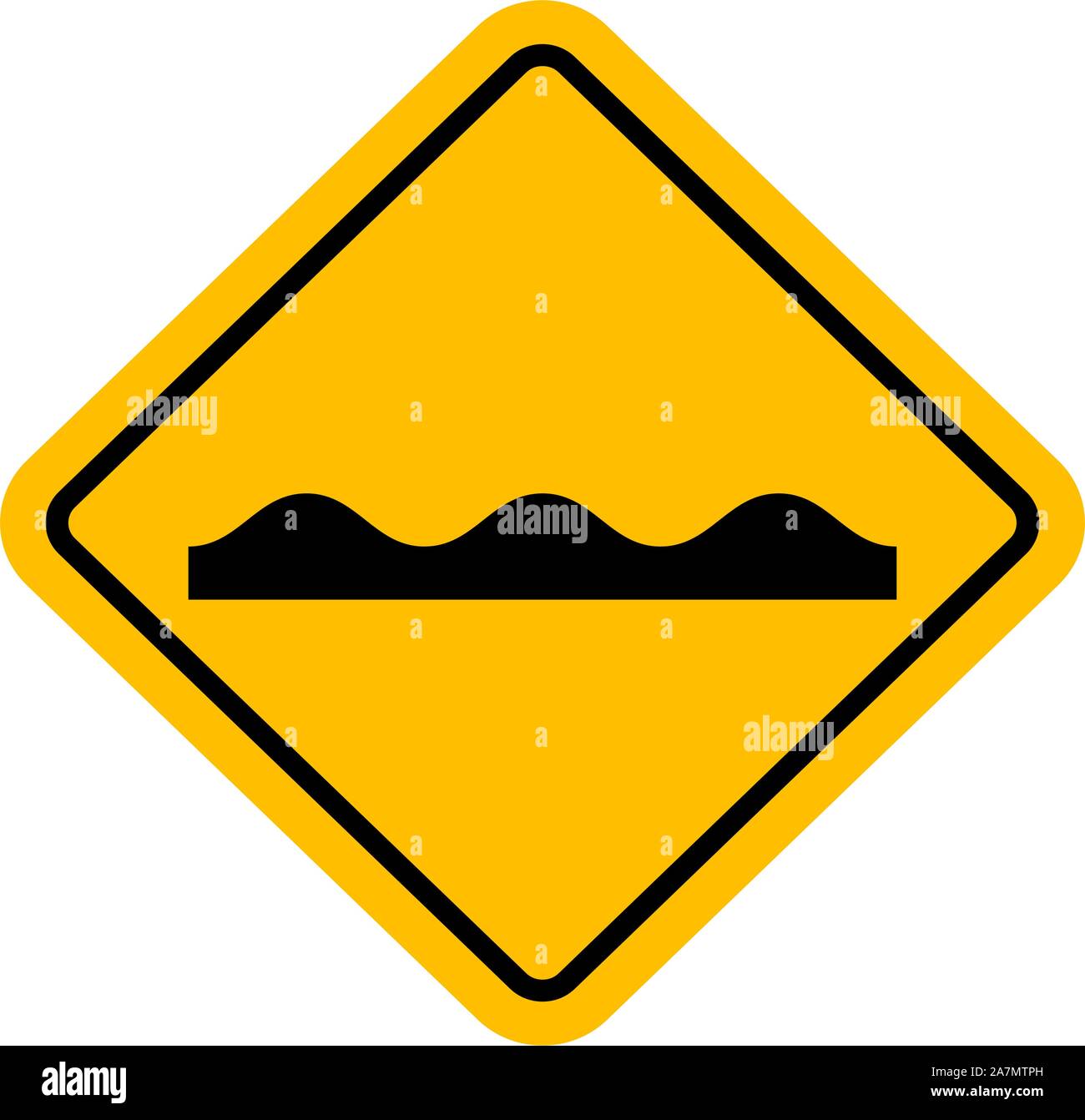 Road sign uneven traffic symbol vector illustration. Perfect for ...