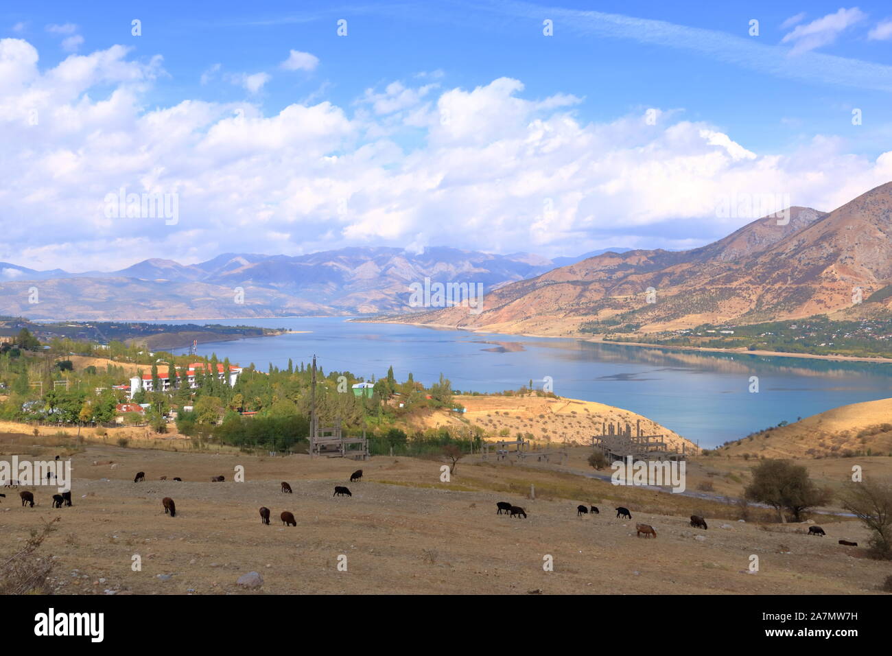 Charvak water reservoir near Tashkent, Uzbekistan Stock Photo - Alamy