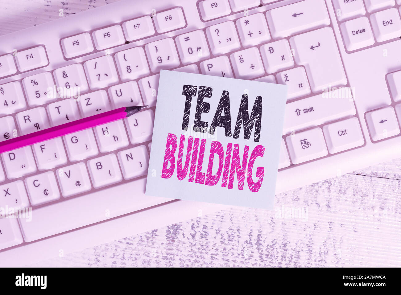 Writing note showing Team Building. Business concept for various types ...