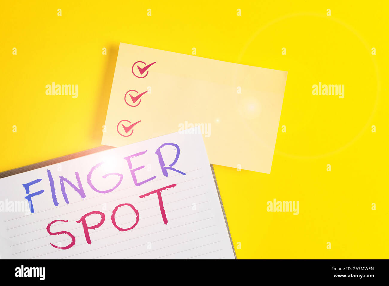 Conceptual hand writing showing Finger Spot. Concept meaning Small ...
