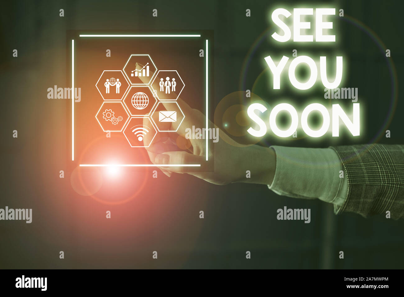 Writing note showing See You Soon. Business concept for used for saying ...