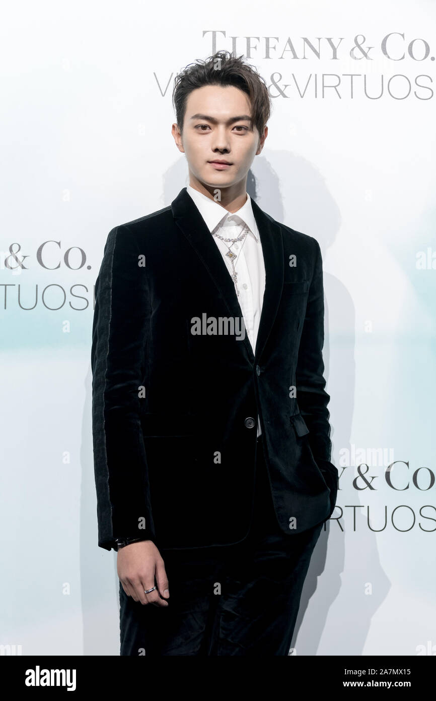 Chinese actor and model Xu Kai attends the Tiffany Co. promotional ...