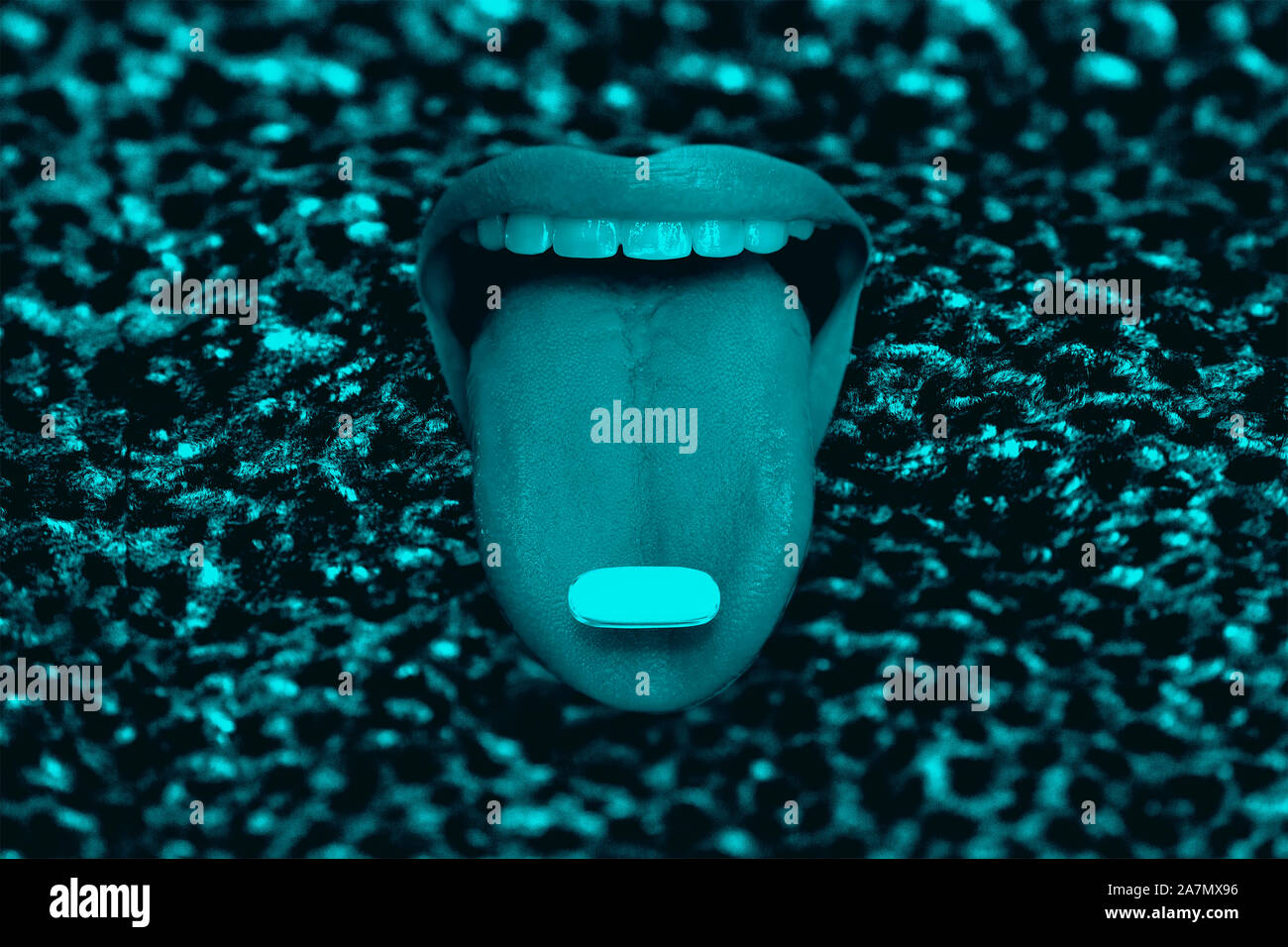 Mouth capsule on tongue hi-res stock photography and images - Alamy