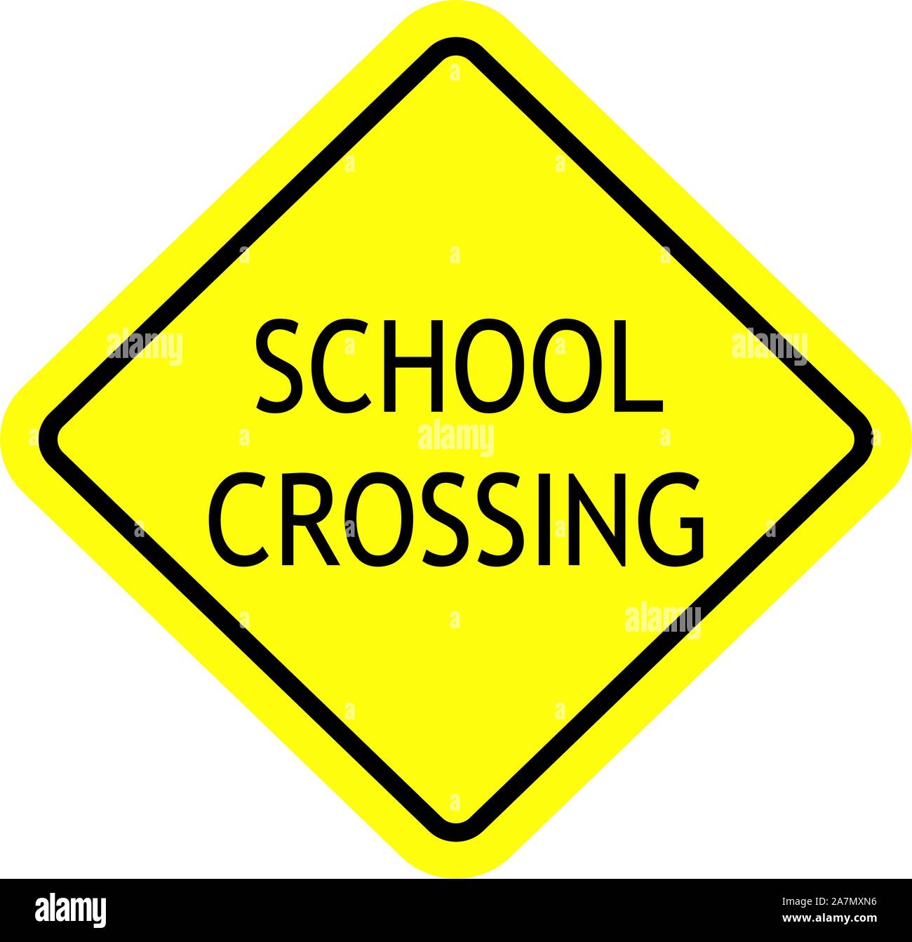 School Crossing Sign Vector