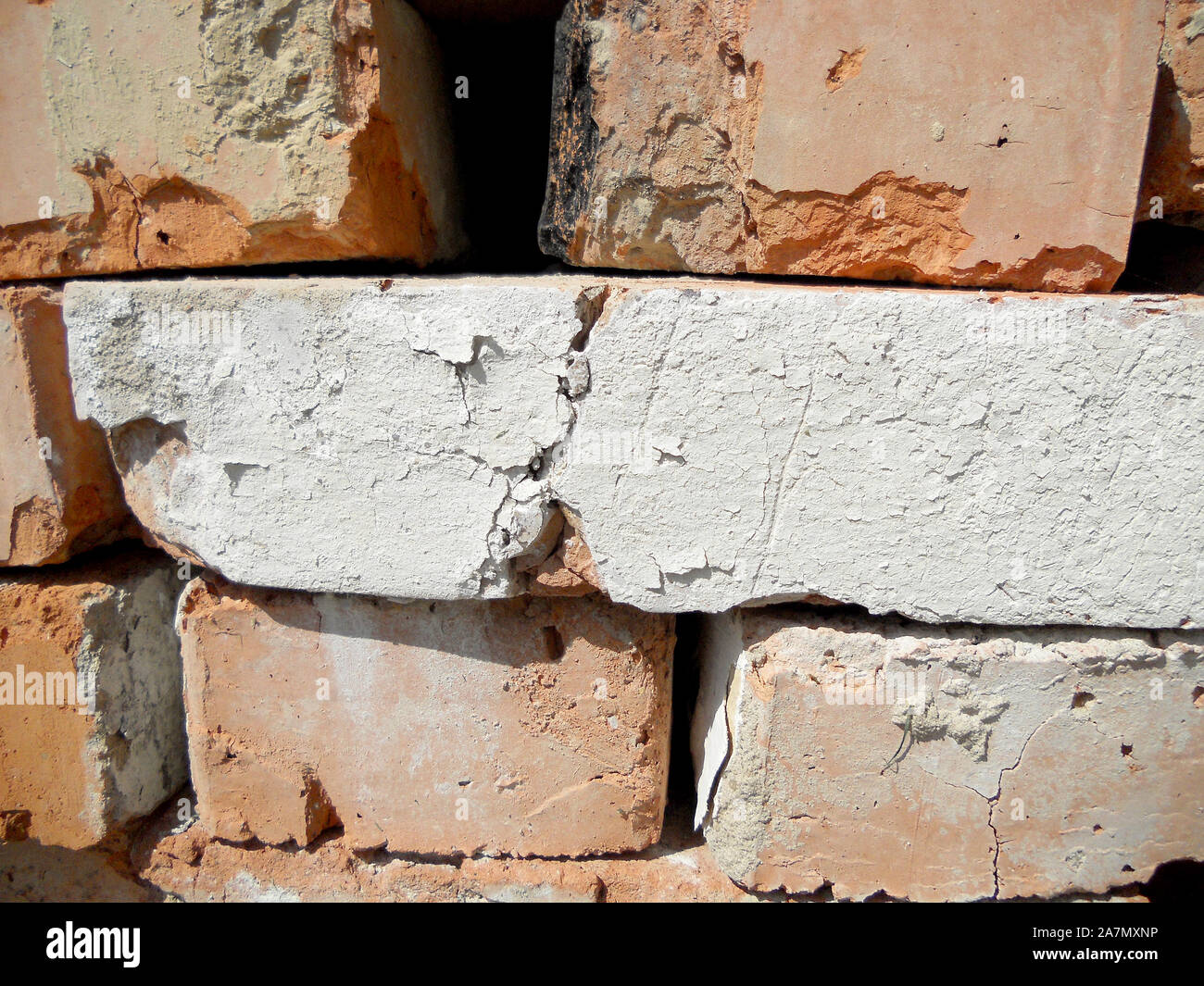 Texture brick, yellow color, background stone, structure lined with ...