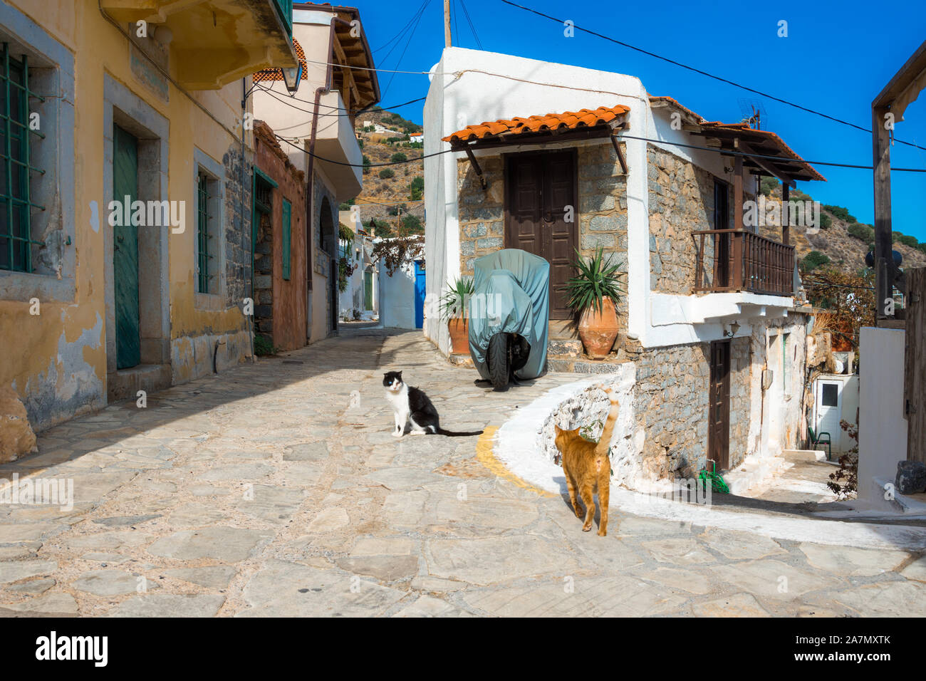 Spinalonga street hi-res stock photography and images - Alamy