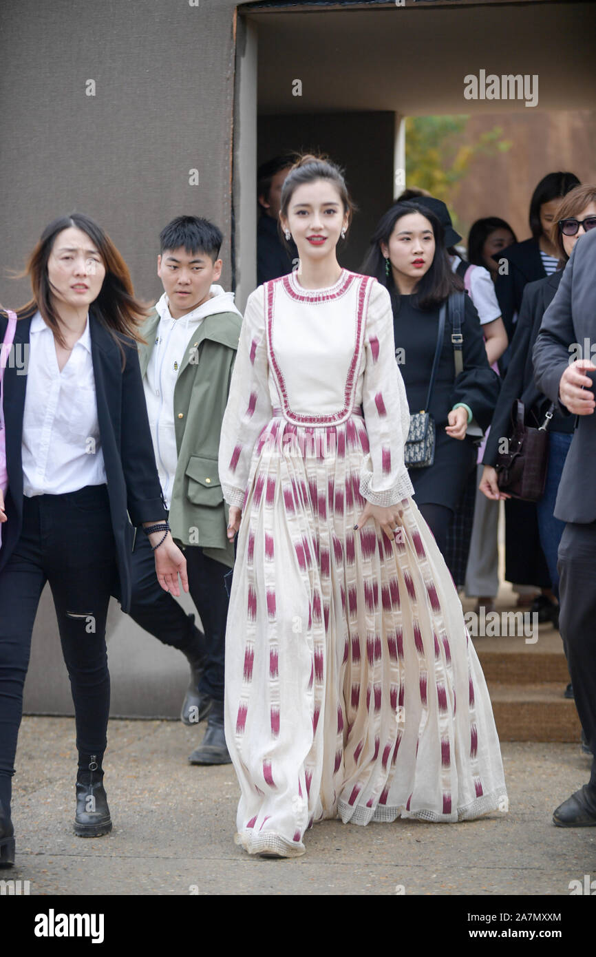 Hong Kong actress Angelababy attends the Christian Dior Womenswear ...