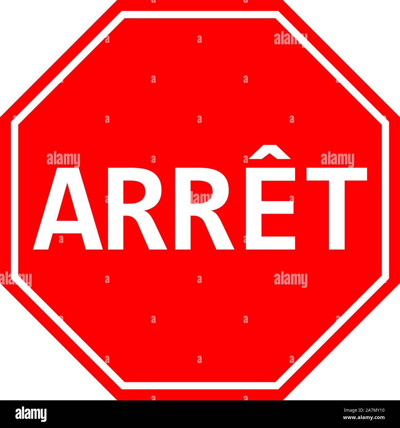 Arret traffic sign Cut Out Stock Images & Pictures - Alamy