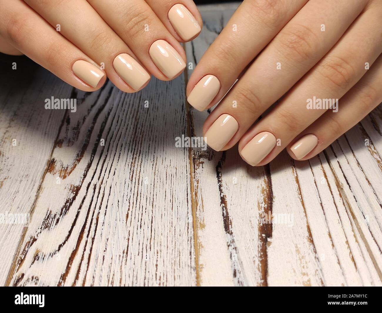 Beautiful Female Hands. Beautiful hand with perfect nail Stock Photo ...