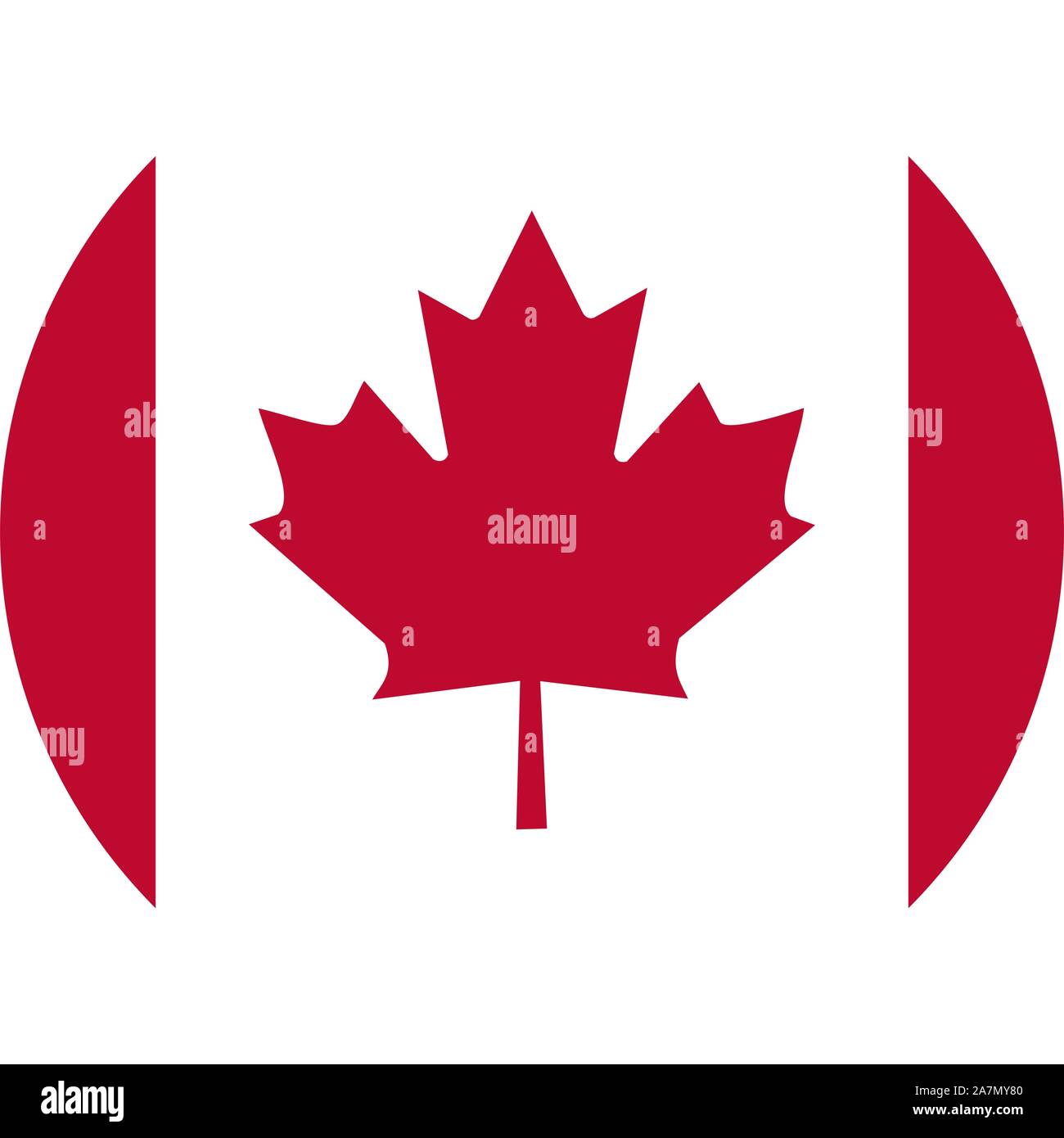 Canada flag round icon vector illustration. North american country ...