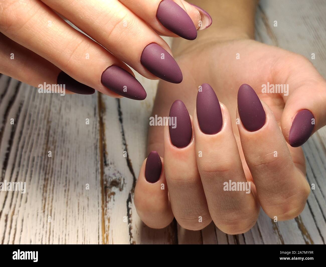 Beautiful Female Hands. Beautiful hand with perfect nail Stock Photo ...