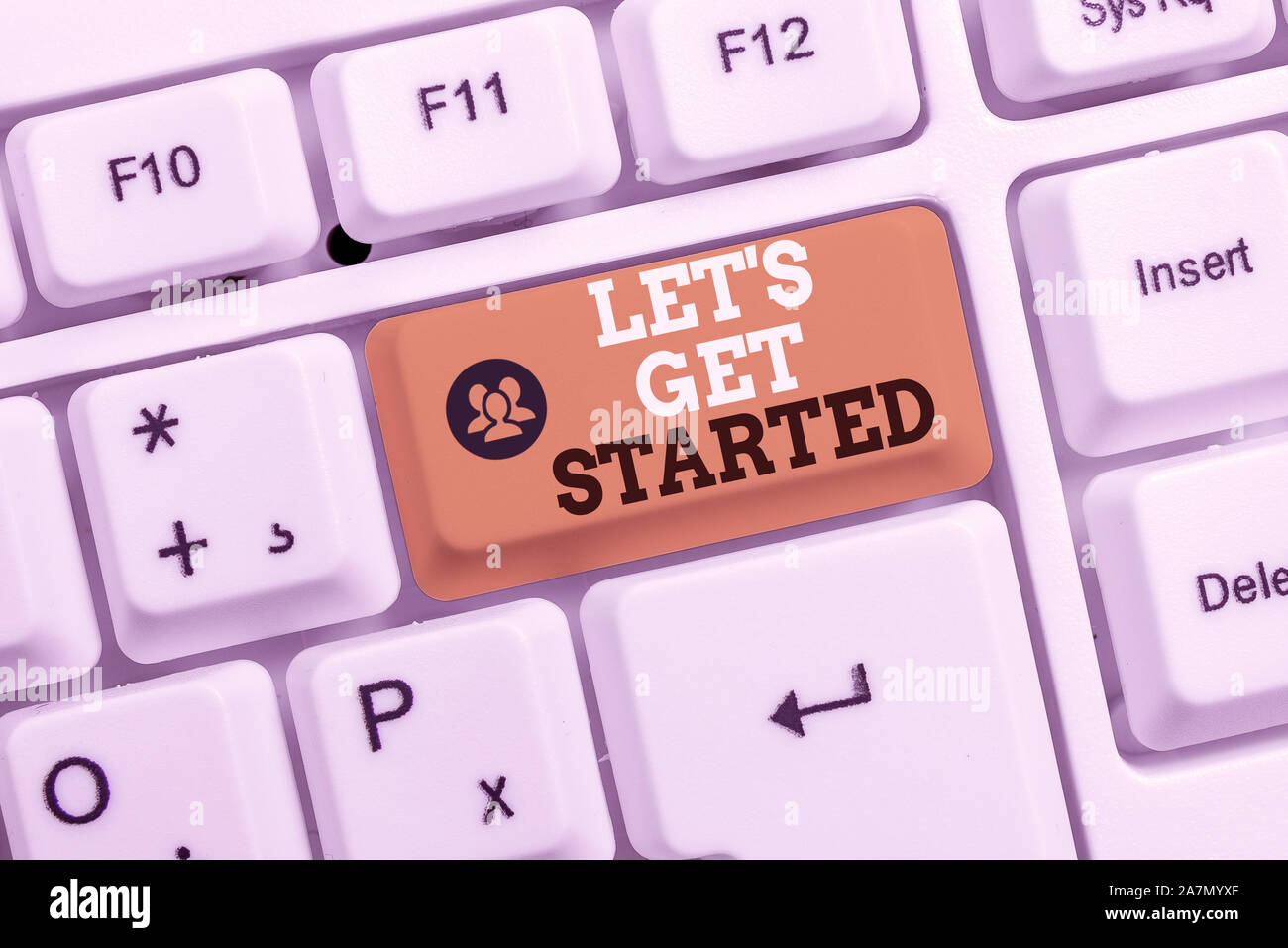 Conceptual hand writing showing Let S Is Get Started. Concept meaning ...