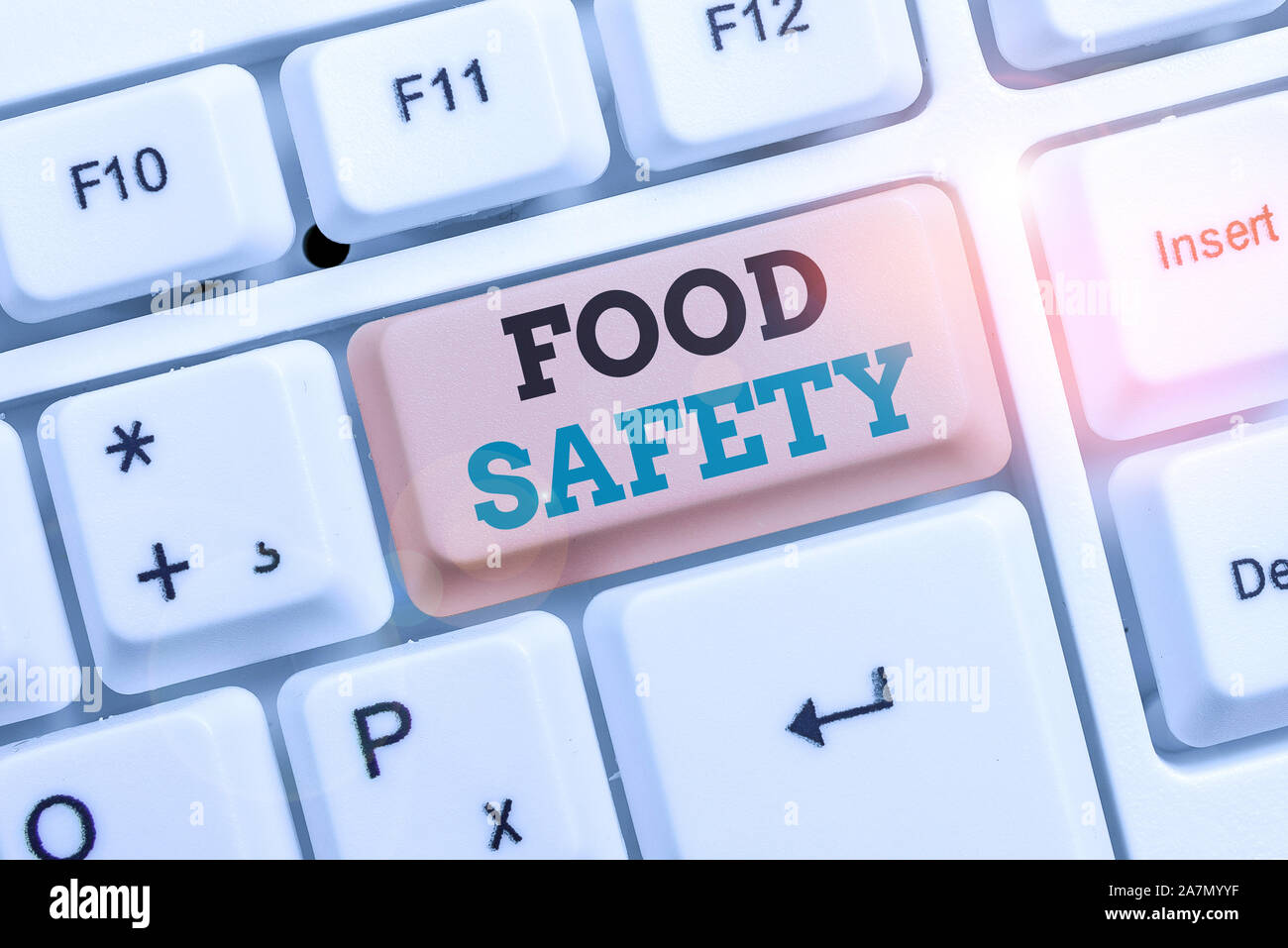 Text sign showing Food Safety. Business photo showcasing conditions and ...
