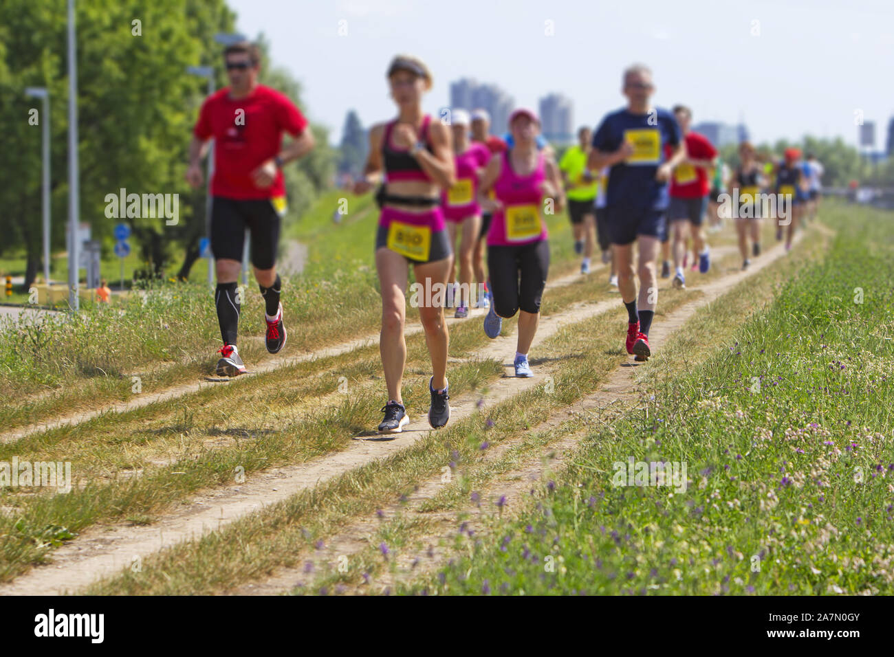 Outdoor cross-country running blurred motion Stock Photo - Alamy